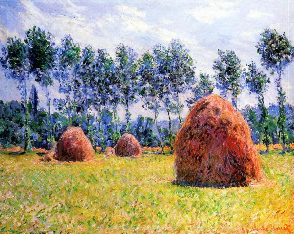 Claude Monet Haystacks at Giverny Oil Painting - ClaudeMonetArt.org