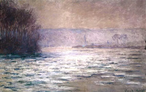 Claude Monet Ice Flows on the Seine at Bennecourt Oil Painting - ClaudeMonetArt.org