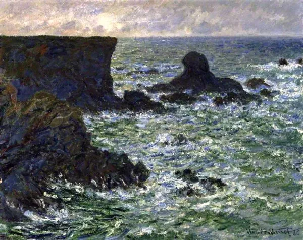 Claude Monet Rocks at Port Coton, the Lion Rock Oil Painting ...