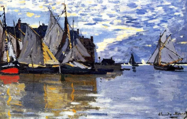 Claude Monet Sailboats Oil Painting - ClaudeMonetArt.org