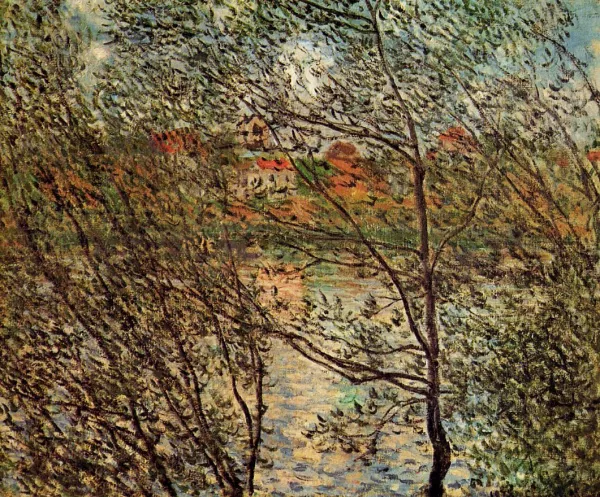 Claude Monet Springtime Through the Branches Oil Painting ...