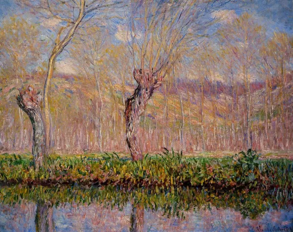 Claude Monet The Banks of the River Epte in Springtime Oil Painting ...