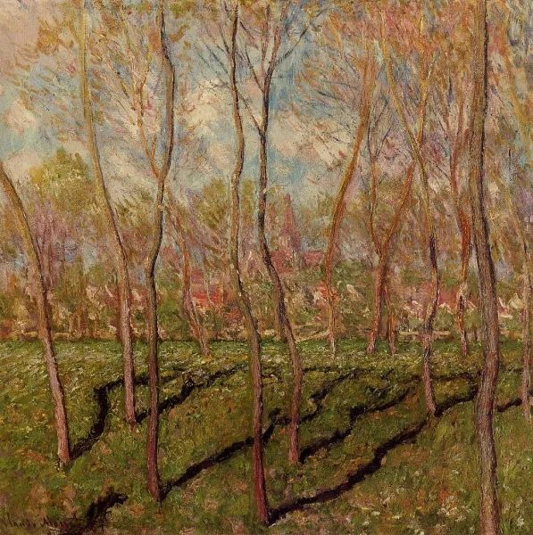 Claude Monet Trees in Winter, View of Bennecourt Oil Painting ...